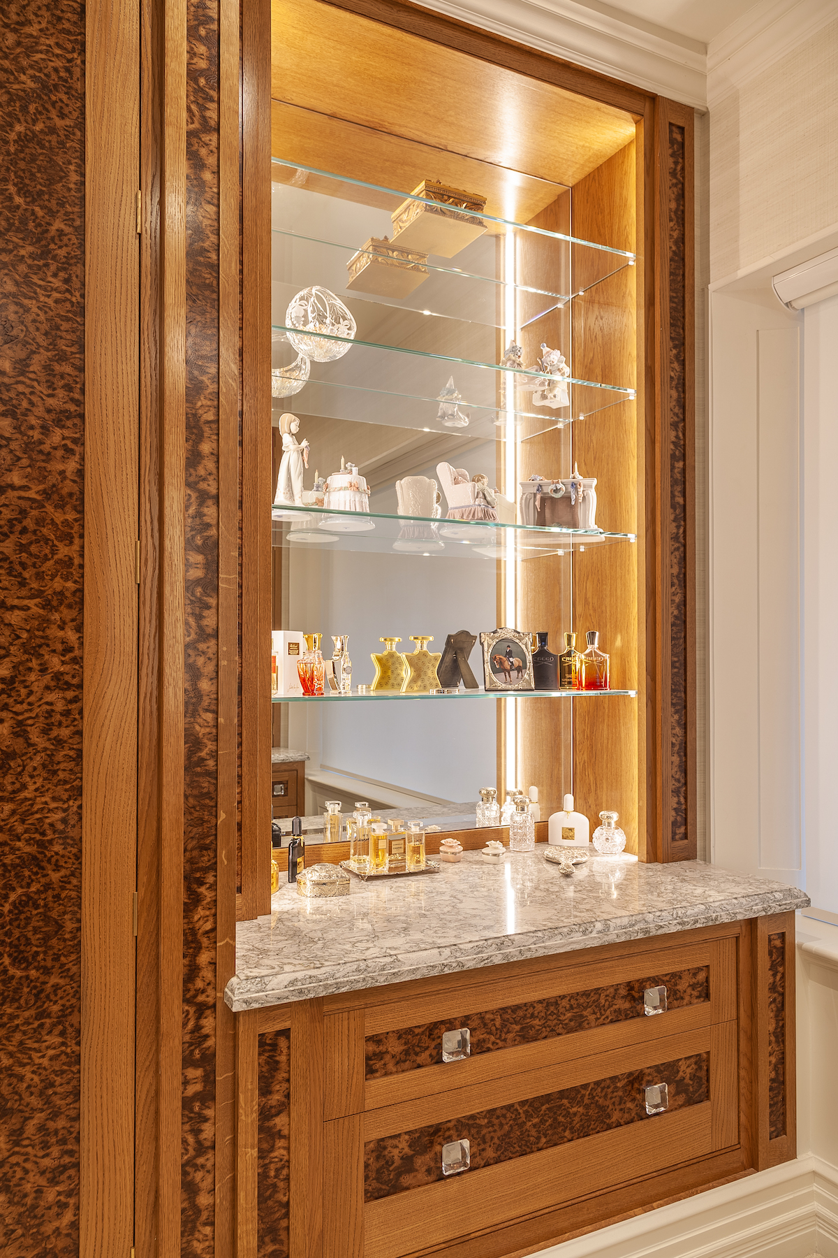 Burr Oak & Glass Dressing Room - Thytherington, Cheshire | Our ...